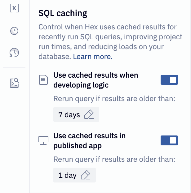 Query caching for performant projects | Learn | Hex Technologies