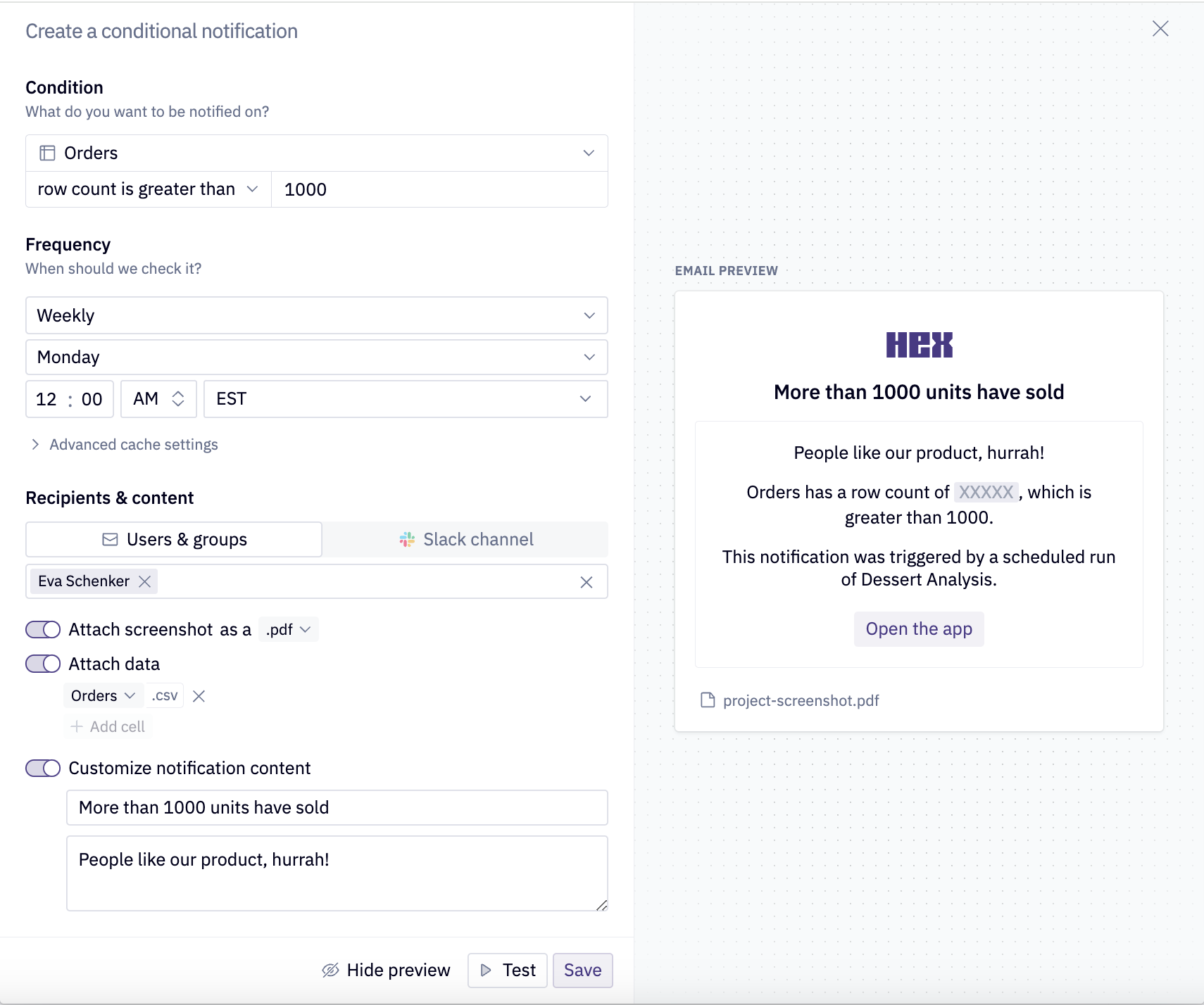 App notifications | Learn | Hex Technologies