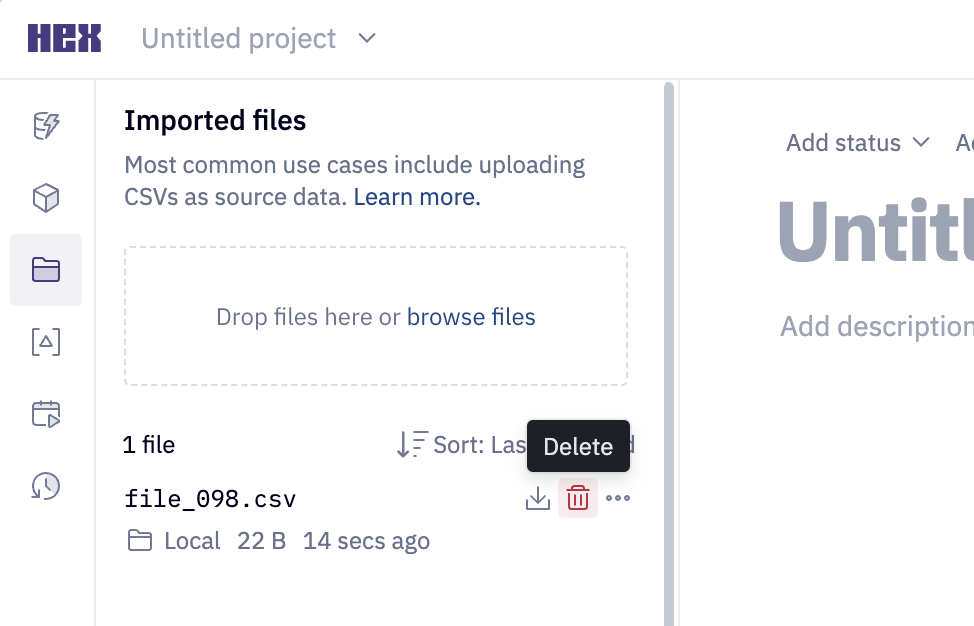 Upload files | Learn | Hex Technologies