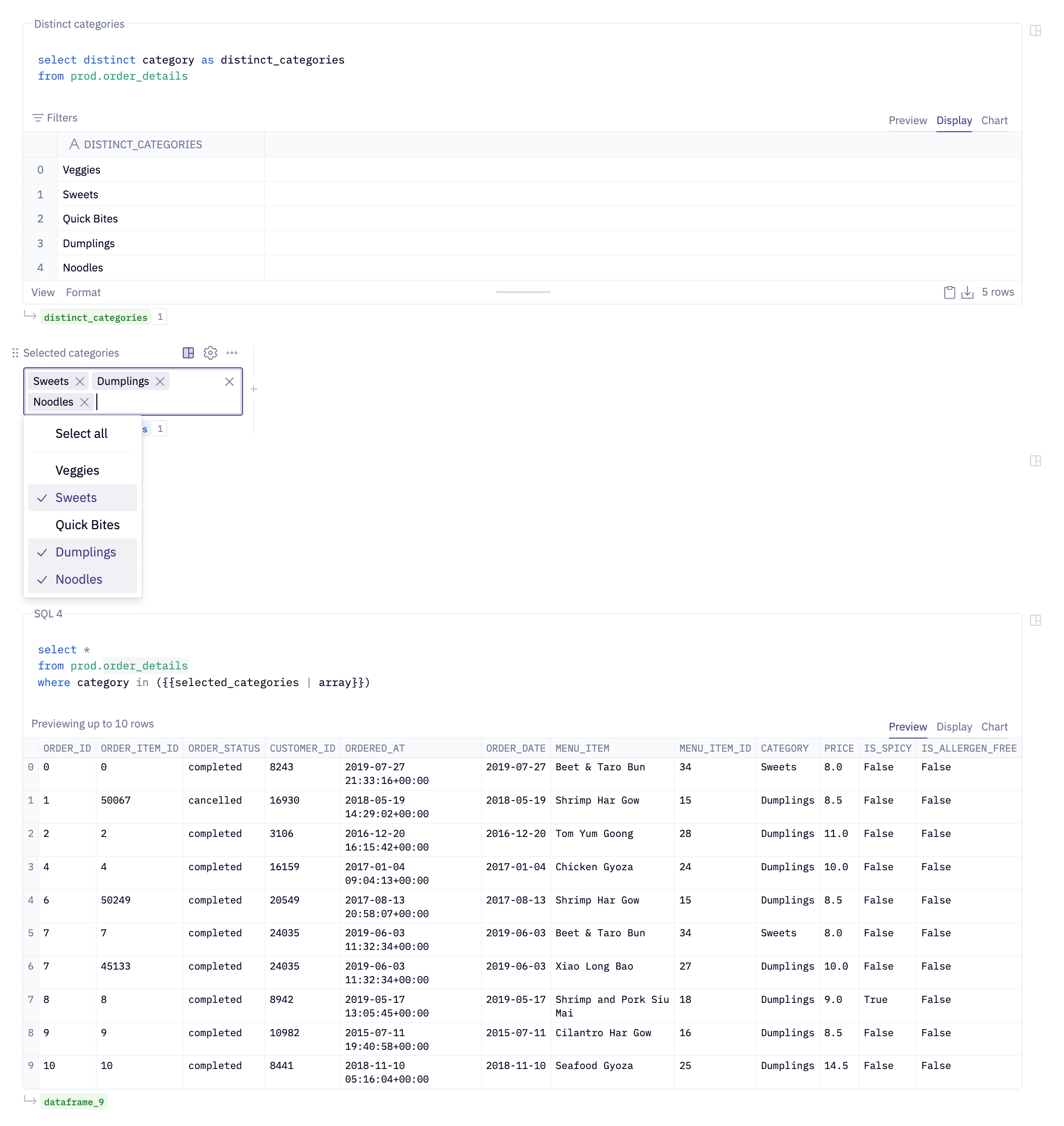 Multiselect inputs | Learn | Hex Technologies