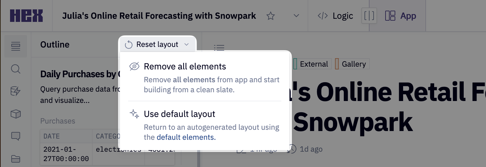 App builder | Learn | Hex Technologies
