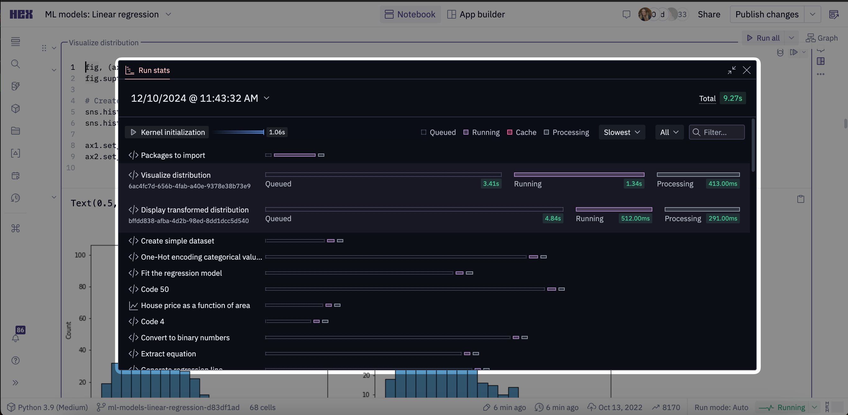 Run stats | Learn | Hex Technologies