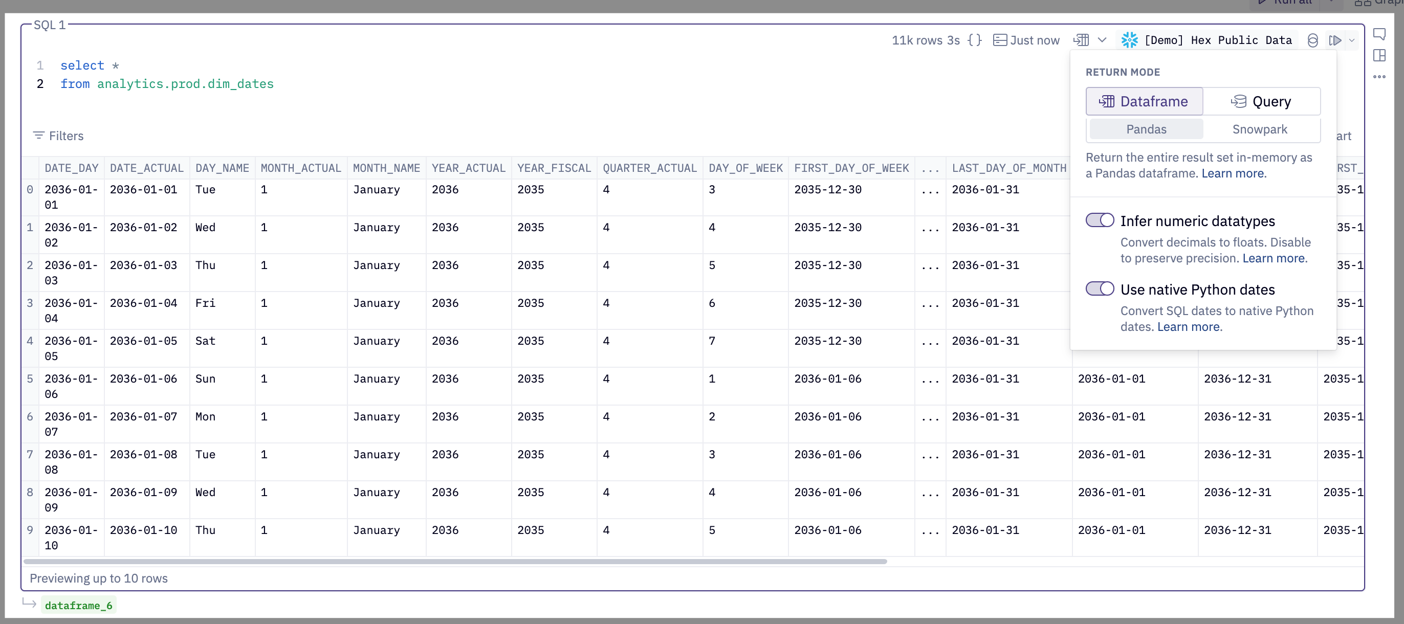 SQL cells introduction | Learn | Hex Technologies